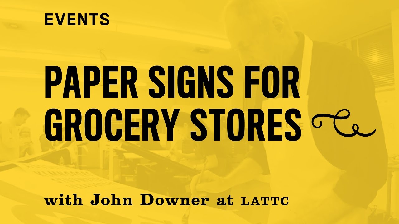 Sign Painting Paper Signs for Grocery Stores with John Downer