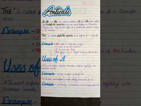 Articles l Articles in english grammar l Definite & indefinite Articles with example l #articles