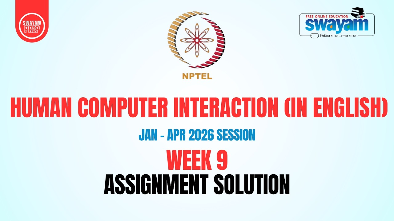 Human Computer Interaction Week 9 Assignment Solution | NPTEL Jan–Apr 2026