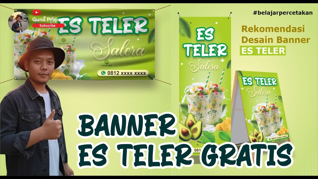 Berbagi Desain Banner/Spanduk Es Teler Gratis Siap Cetak | Belajar Desain & Percetakan