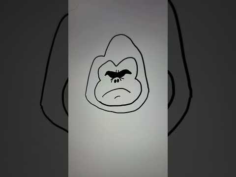 How To Draw A Gorilla Face