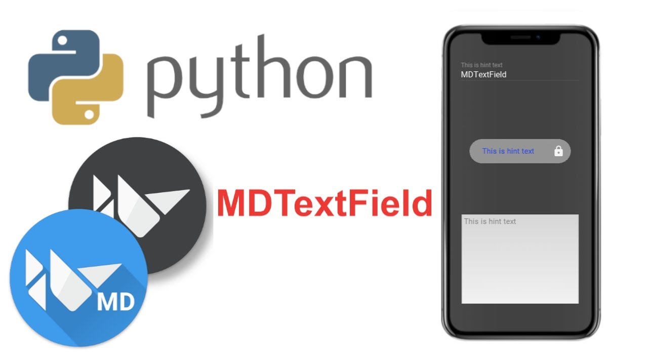 Learn to Make Beautiful Mobile Apps in Python | KivyMD Tutorial - MDTextField(s)