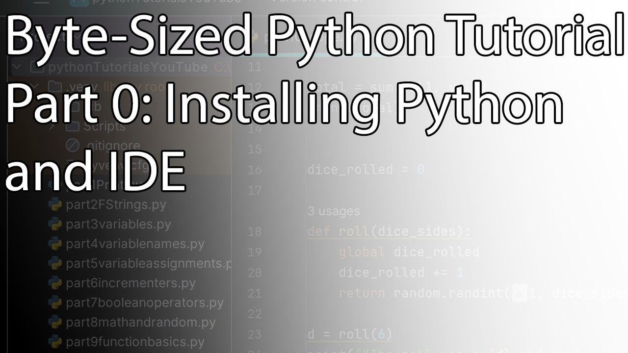 Byte-Sized Python Tutorial Part 0: Installing Python and IDE