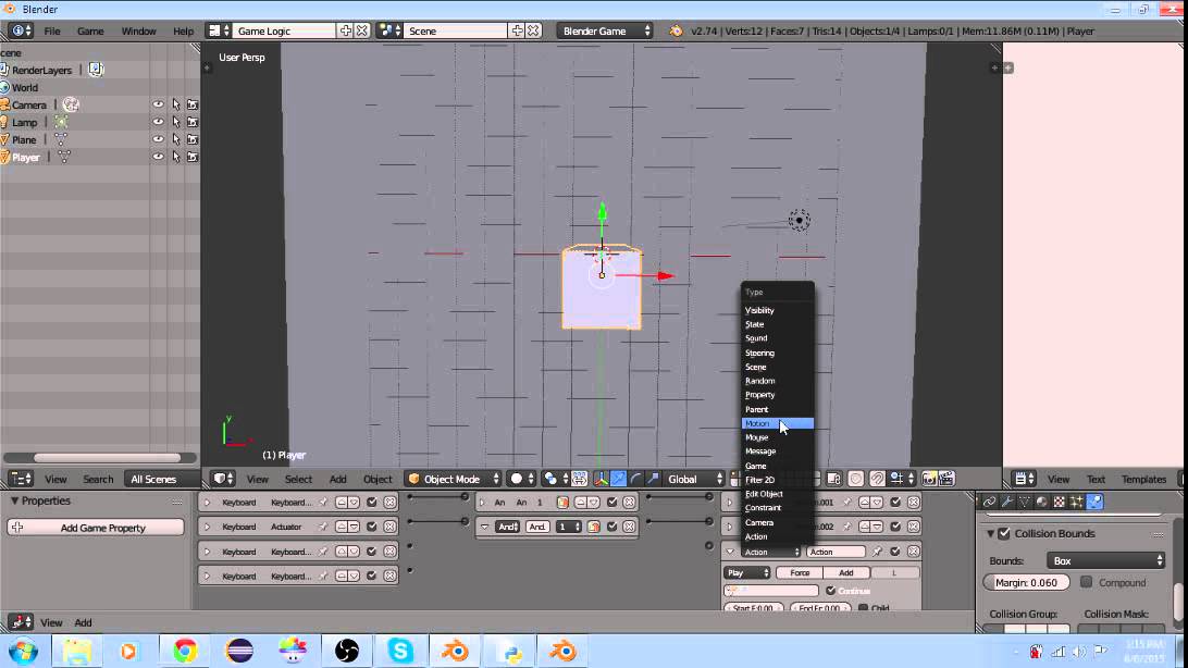 Player Movement BGE No Python