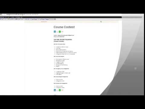 sap grc online training course content video