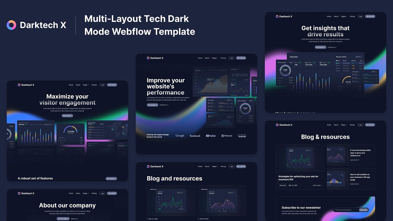 Darktech X - Dark Mode Webflow Template | BRIX Templates