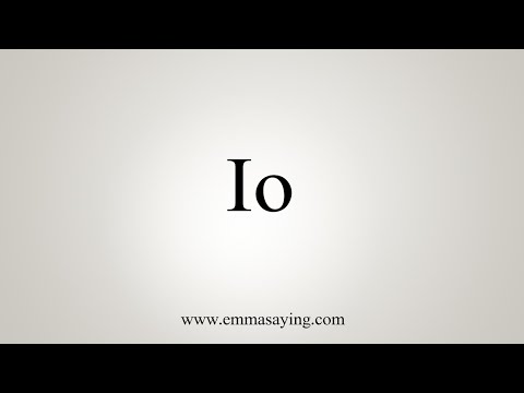 How To Say Io
