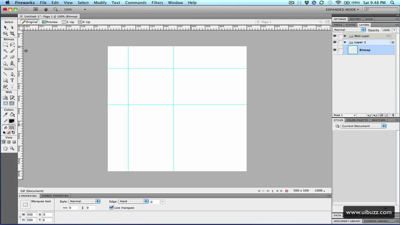 Adobe Fireworks - Using Guides