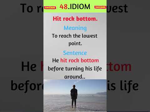 48. Common Idioms :Hit Rock Bottom #idioms #vocabulary #learningenglishidioms