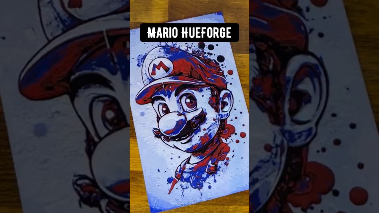 3D printed Mario Using HueForge