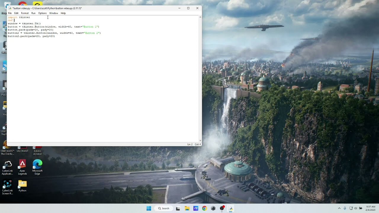 How to make multiple buttons do different things in Python