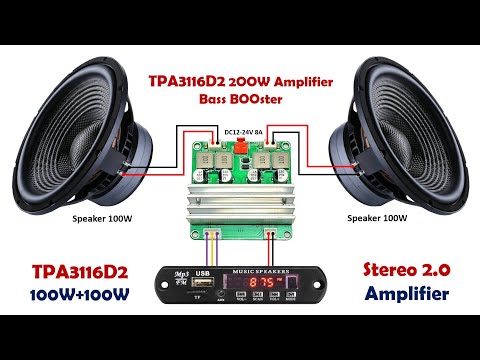 TPA3116D2 100W+100W Stereo Amplifier Wiring | TPA3116D2 200W Amplifier Board | You Like Electronic