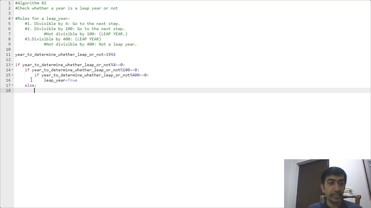 Python Algorithm: Determining Leap Years-GeekforGeeks