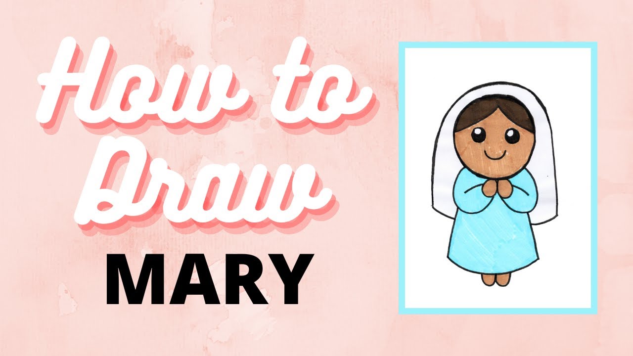 How to Draw an Easy Mini Virgin Mary Step-by-Step Catholic Art Tutorial