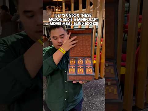 Unboxing set of #McDonalds x #MinecraftMovie #collectibles #blindbox invited #minecraft #happymeal