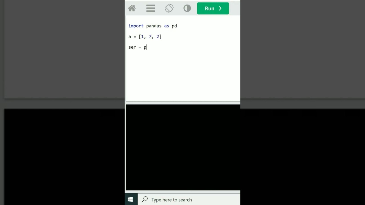 How to Create Pandas Series using a List