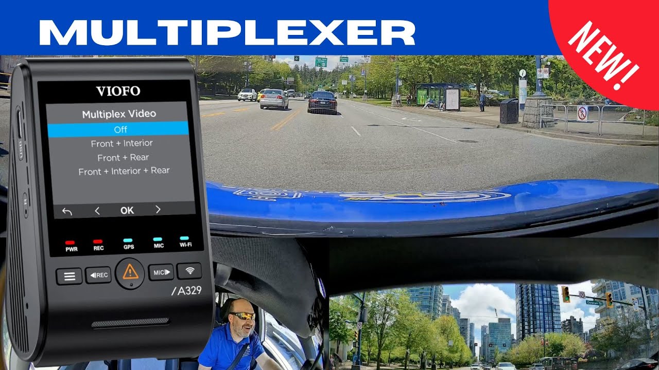Viofo A329S new multiplex video lets you record Dash Camera video files together