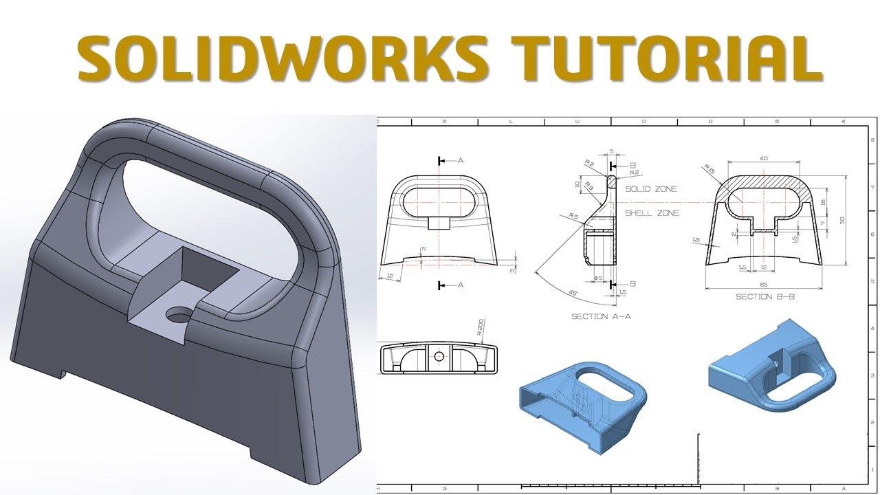 Solidworks Tutorial #42 | 3D Model Basic Beginners | CADCAM TUTORIAL