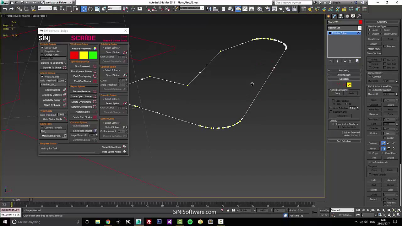 SiNi Software - Removing Overlapping Splines