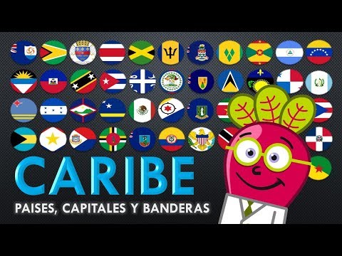 CARIBE Paises Caribeños Islas Capitales Banderas Mapas GEO