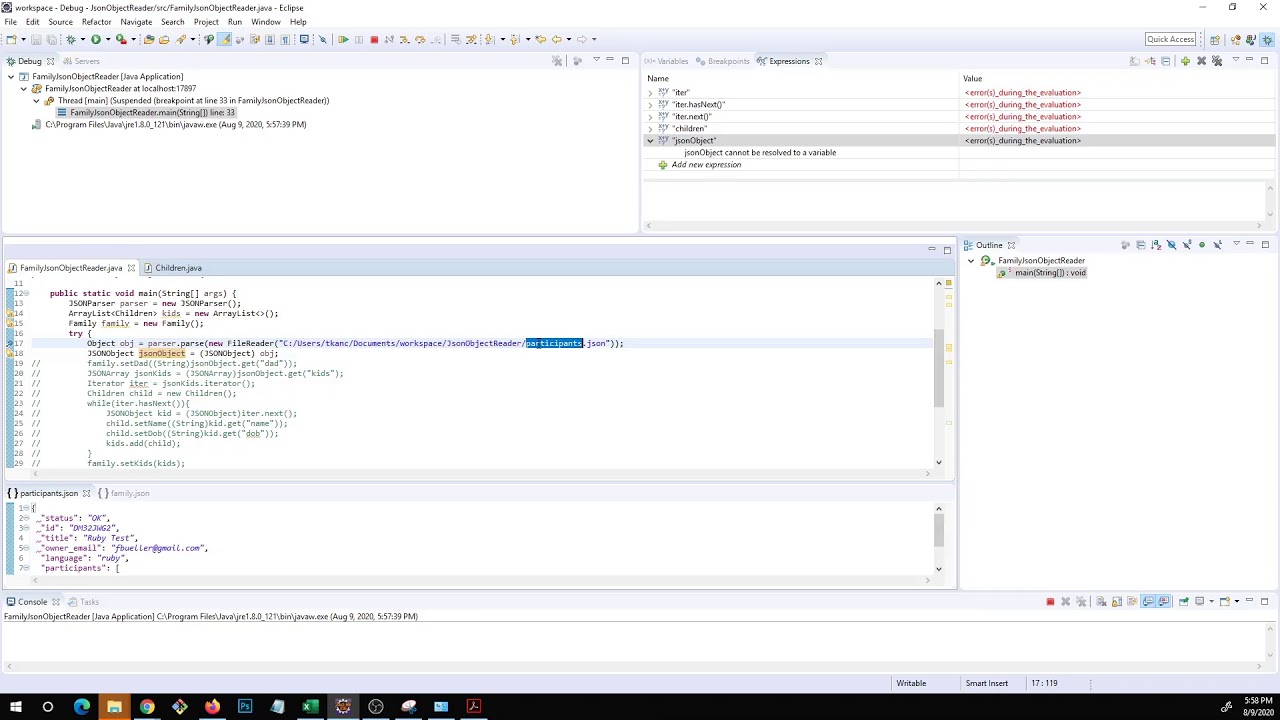 JSON file with Java and Create Java object