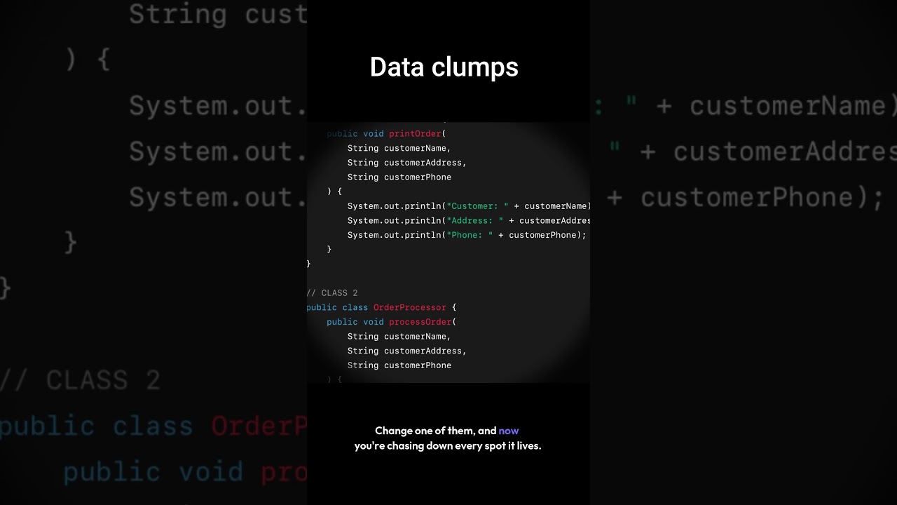This Code Smell Can Wreck Your Project: Data Clumps #CodeSmells #CleanCode