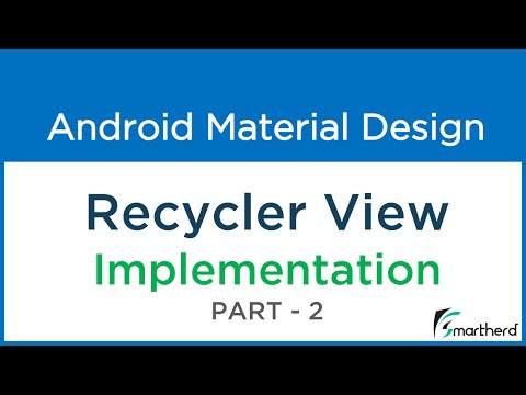 Learn 207 Android RECYCLER VIEW Implementation with RecyclerAdapter Material Design Part 2 ...