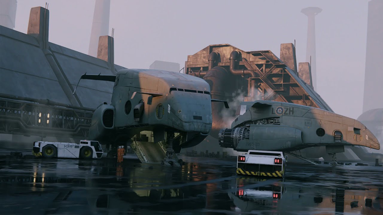 Blender Sci-fi scene with sound.