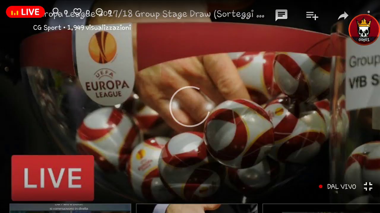 SORTEGGI EUROPA LEAGUE IN ITALIANO (HD) LIVE STREAMING