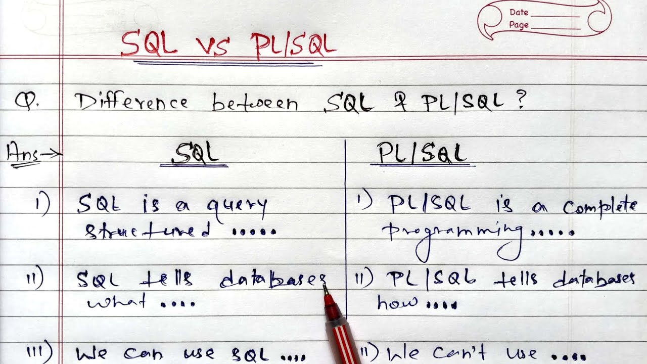 Difference Between SQL and PL-SQL | DBMS | Learn Coding