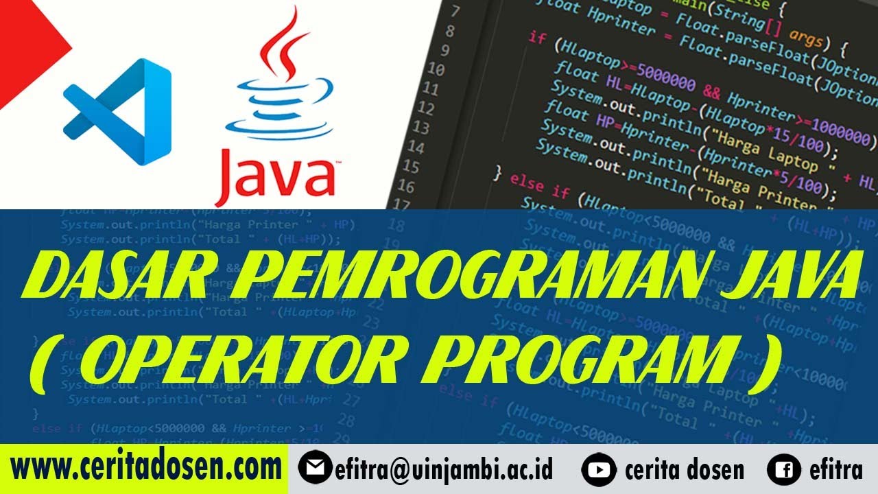 Belajar Dasar Pemrograman Java #3 | Operator Program