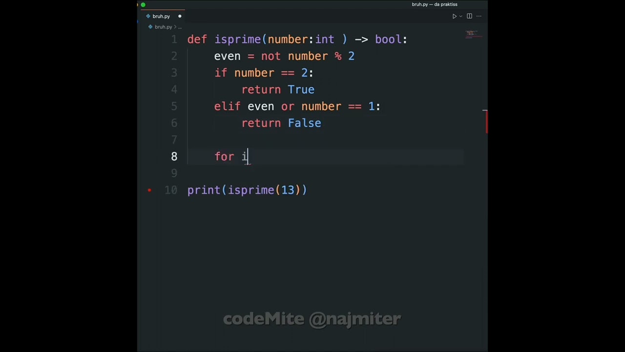Python Program - Prime Number Checker but FASTER! #tutorial #python