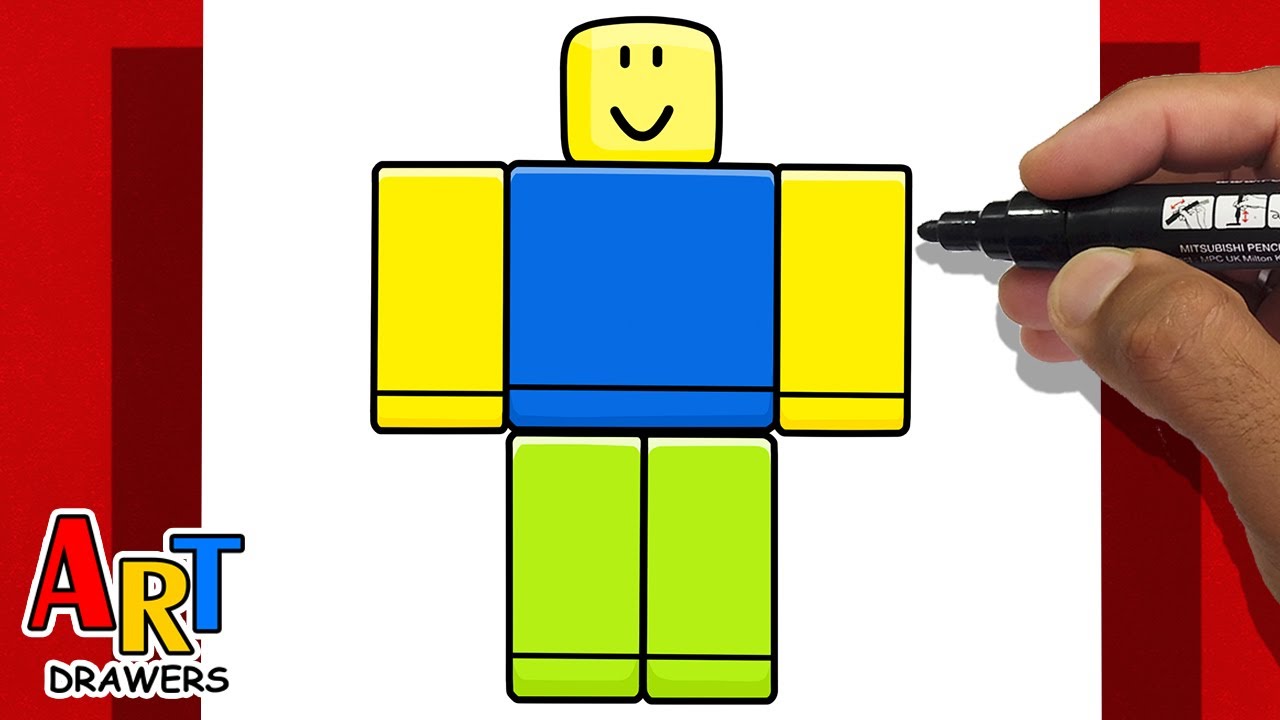 How to Draw ROBLOX Noob - Step By Step ( EASY Tutorial )