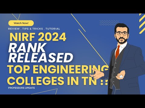 NIRF 2024 Engineering Rank List Released!! | Top Colleges in Tamil Nadu?!😲🔥✨