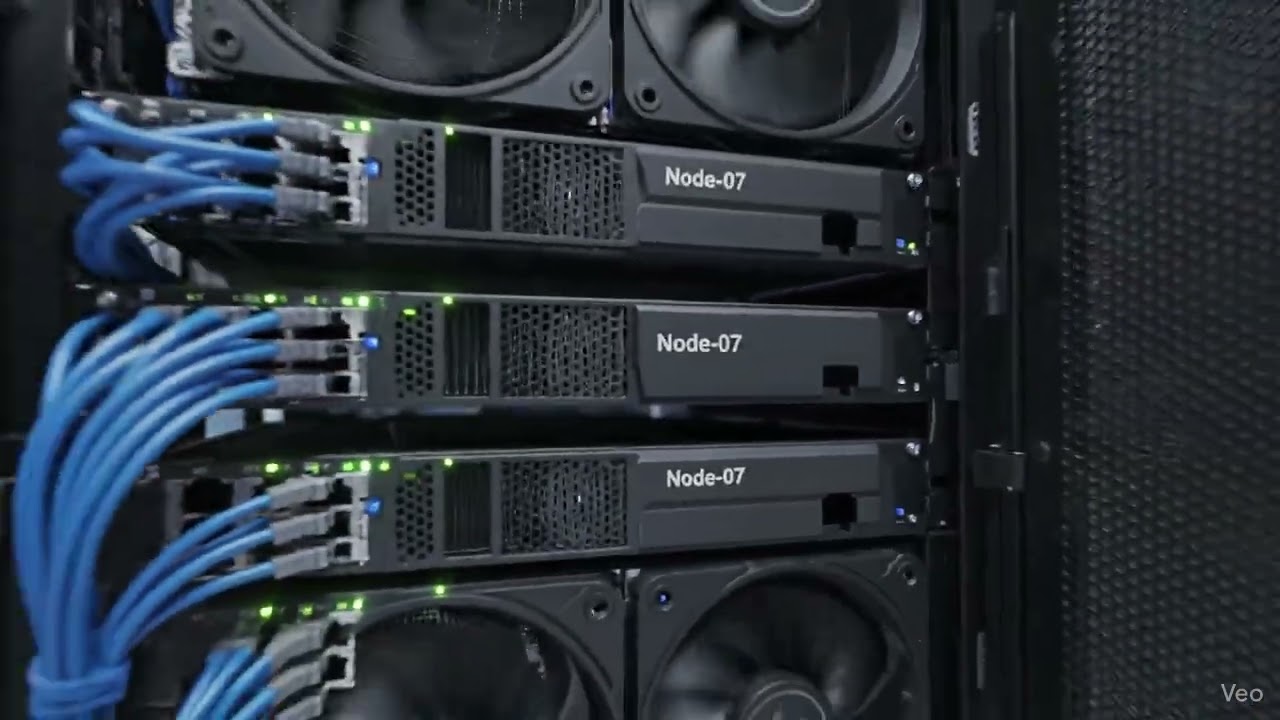 Modern Server Rack in Action | Real Data Center Ambience (Free to Use)