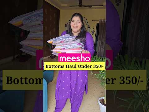 Meesho plus size bottoms haul under 350/- 💕 #Meesho #bottoms #meeshohaul #plussize