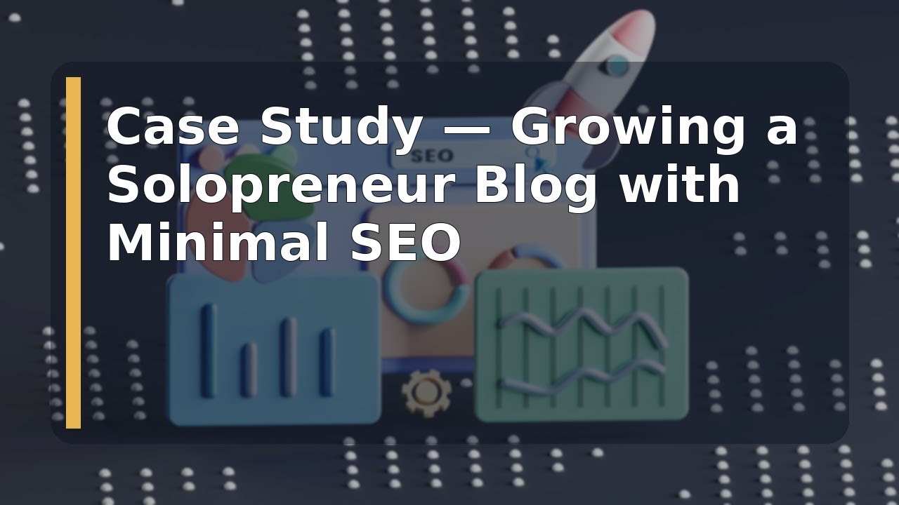 Case Study — Growing a Solopreneur Blog with Minimal SEO