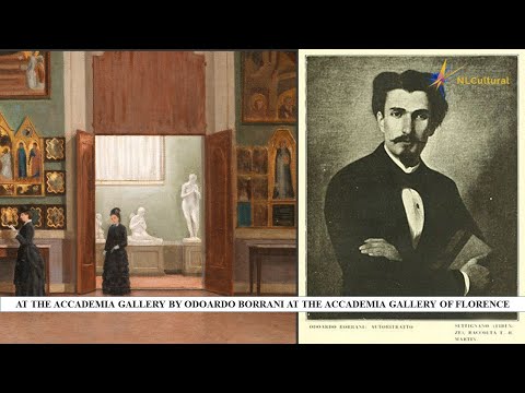 At The Accademia Gallery by Odoardo Borrani at the Accademia Gallery of Florence