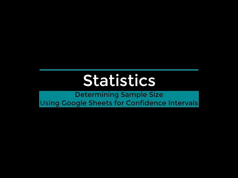 Statistics - Determining Sample Size