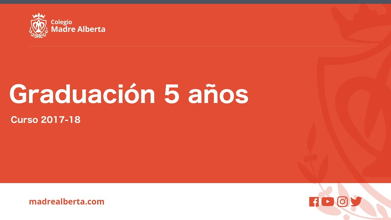 Colegio Madre Alberta: graduación de Infantil curso 2017-18