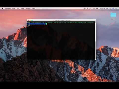 Change Default Screenshot Location on a MacBook Pro using the Terminal