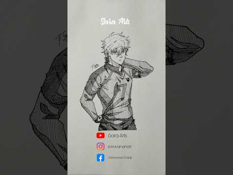 Seishiro Nagi Drawing 🖋️🎨#art #artist #seishironagi #bluelock #anime #animeart #shorts #SaraArts