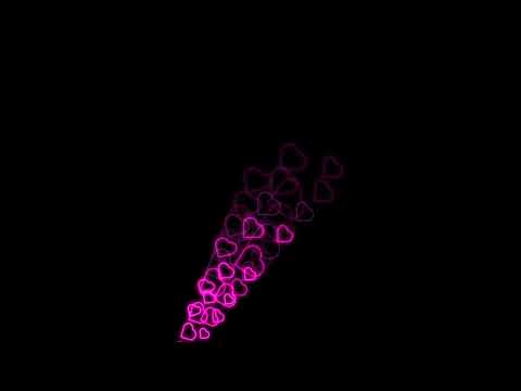 Flying neon heart transparent video | No copyright video|Transperent Background free