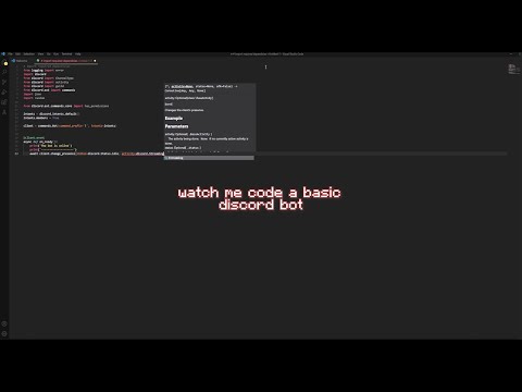 💌 watch me code a basic discord bot | github link below