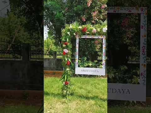 college fest 🥀 selfie booth decoration ideas 🥀 #collegeevents#decoration#selfiebooth#ytshorts#shorts