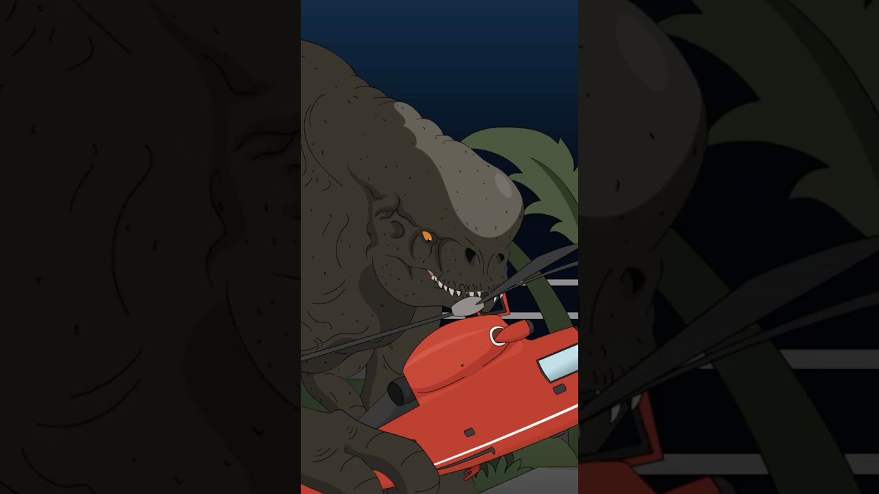 D-Rex eats helicopter - Jurassic World Rebirth animated song