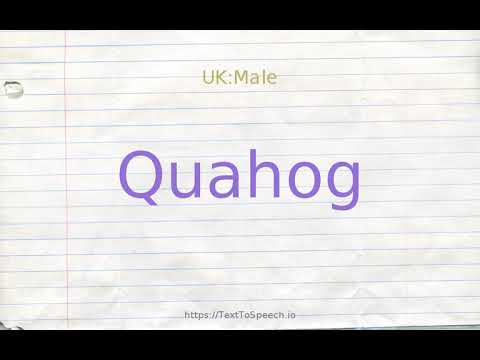 How to pronounce quahog