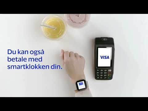 Du betaler ved å holde mobilen, smartklokken eller kortet ditt opp mot terminalen og tapper.