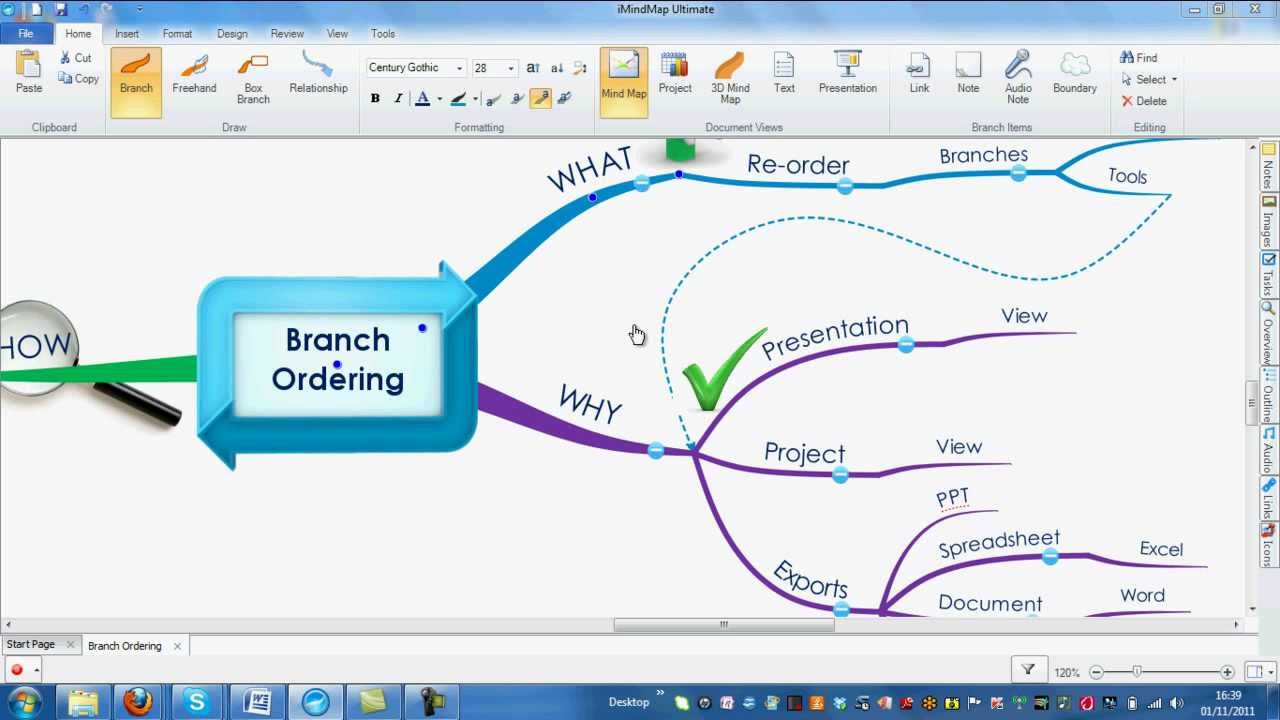 iMindMap 5 - Branch Ordering