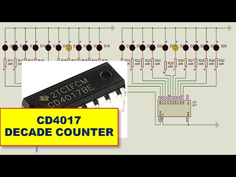 {472} How to Design CD4017 Decade Counter Circuit in Detail - Running Chaser Lights
